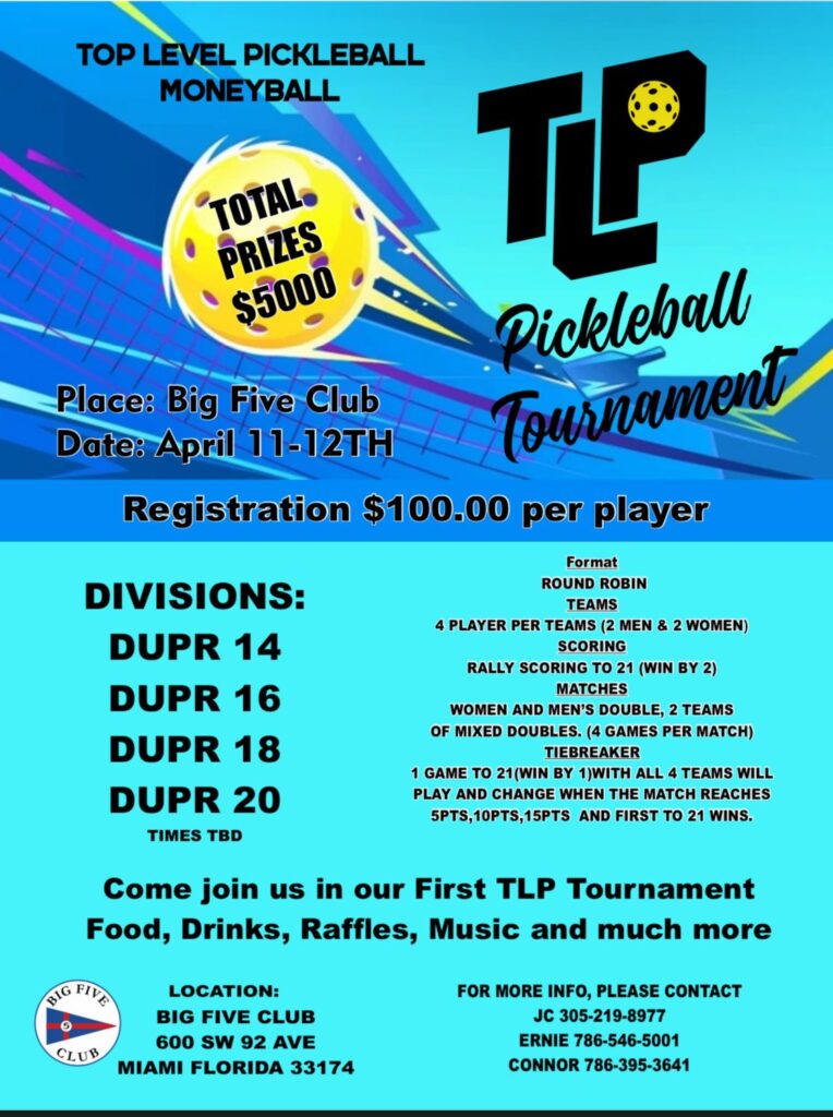 TLP Pickleball Tournament (MLP Format) - Swish Tournaments