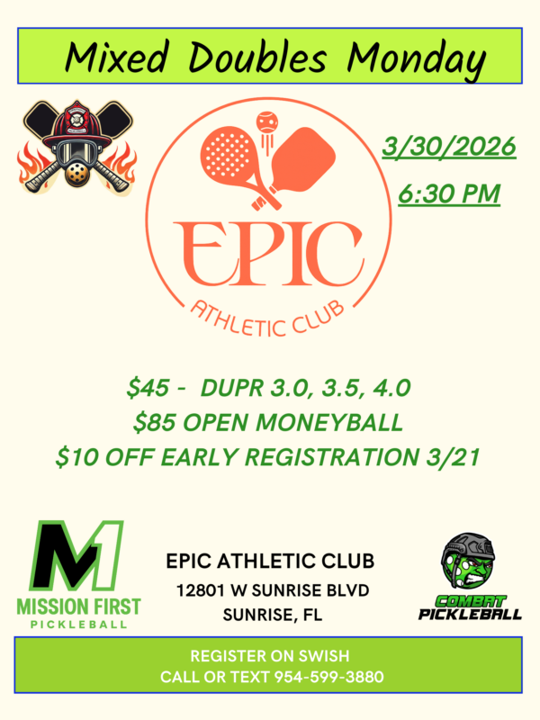 Mixed Doubles Monday! by Firefight Pickleball - Swish Tournaments